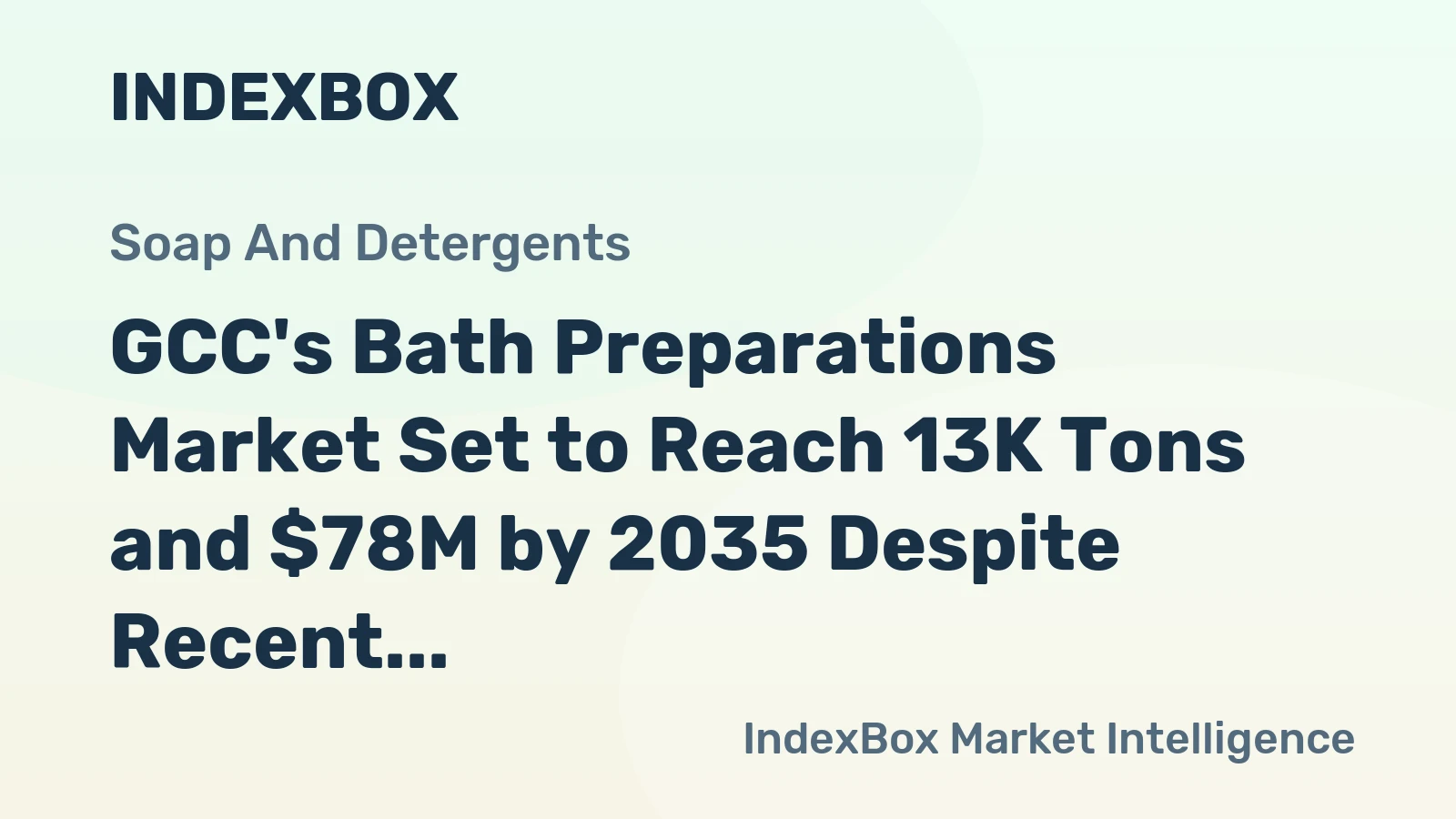GCC's Bath Preparations Market Set to Reach 13K Tons and $78M by 2035 Despite Recent Contraction