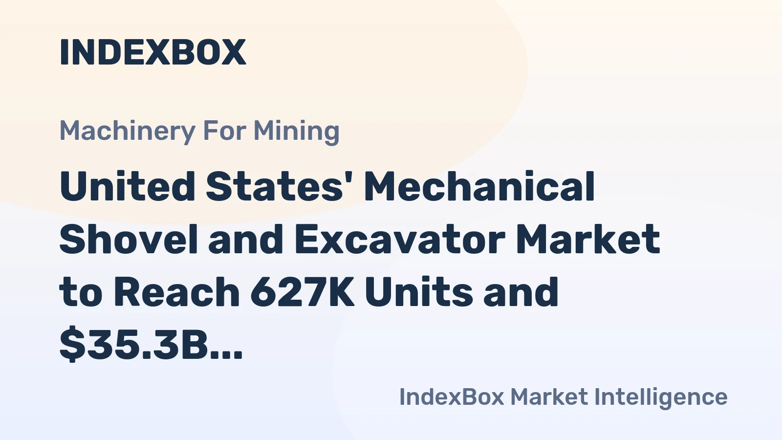 United States' Mechanical Shovel and Excavator Market to Reach 627K Units and $35.3B by 2035