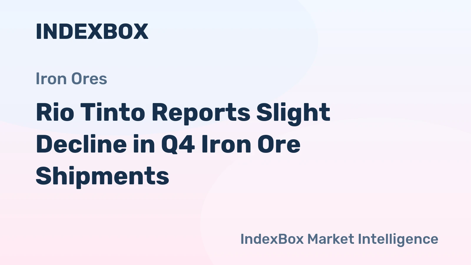 Rio Tinto Reports Slight Decline in Q4 Iron Ore Shipments