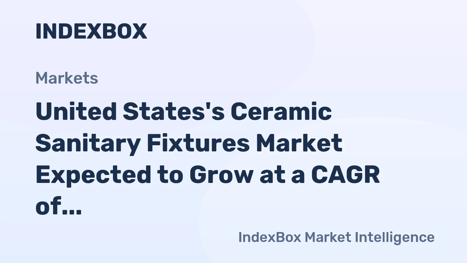 United States's Ceramic Sanitary Fixtures Market Expected to Grow at a CAGR of +4.6% Over the Next Decade