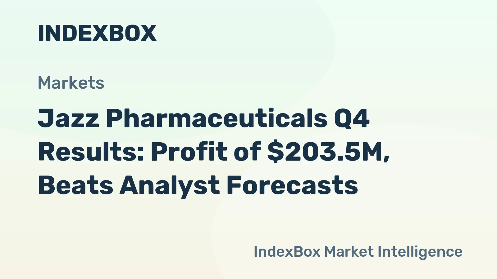 Jazz Pharmaceuticals Q4 Results: Profit of $203.5M, Beats Analyst Forecasts