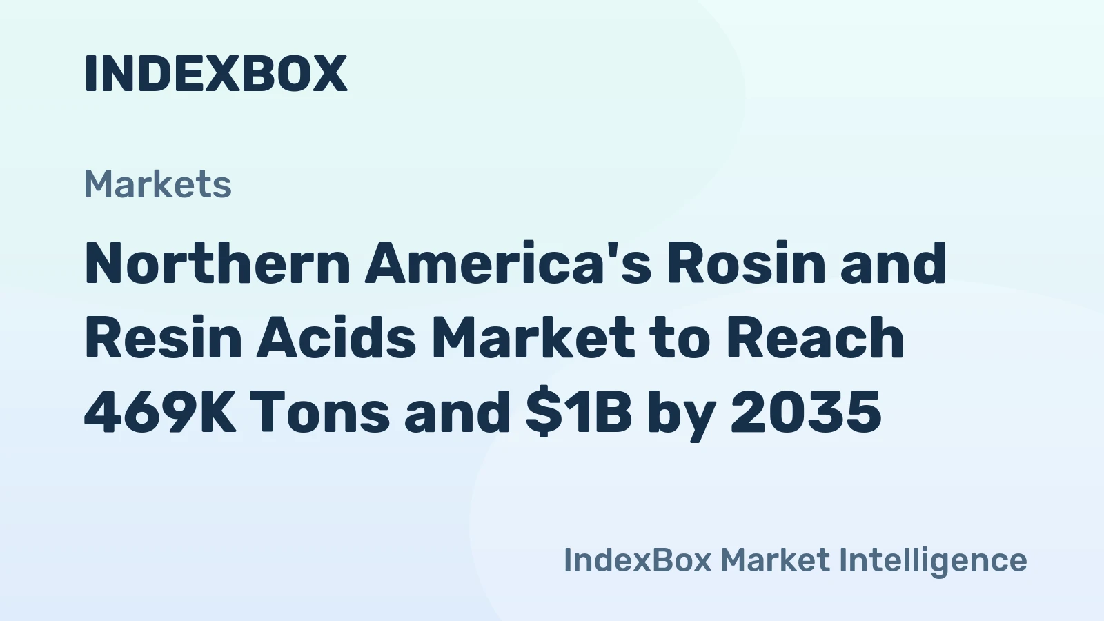 Northern America's Rosin and Resin Acids Market to Reach 469K Tons and $1B by 2035
