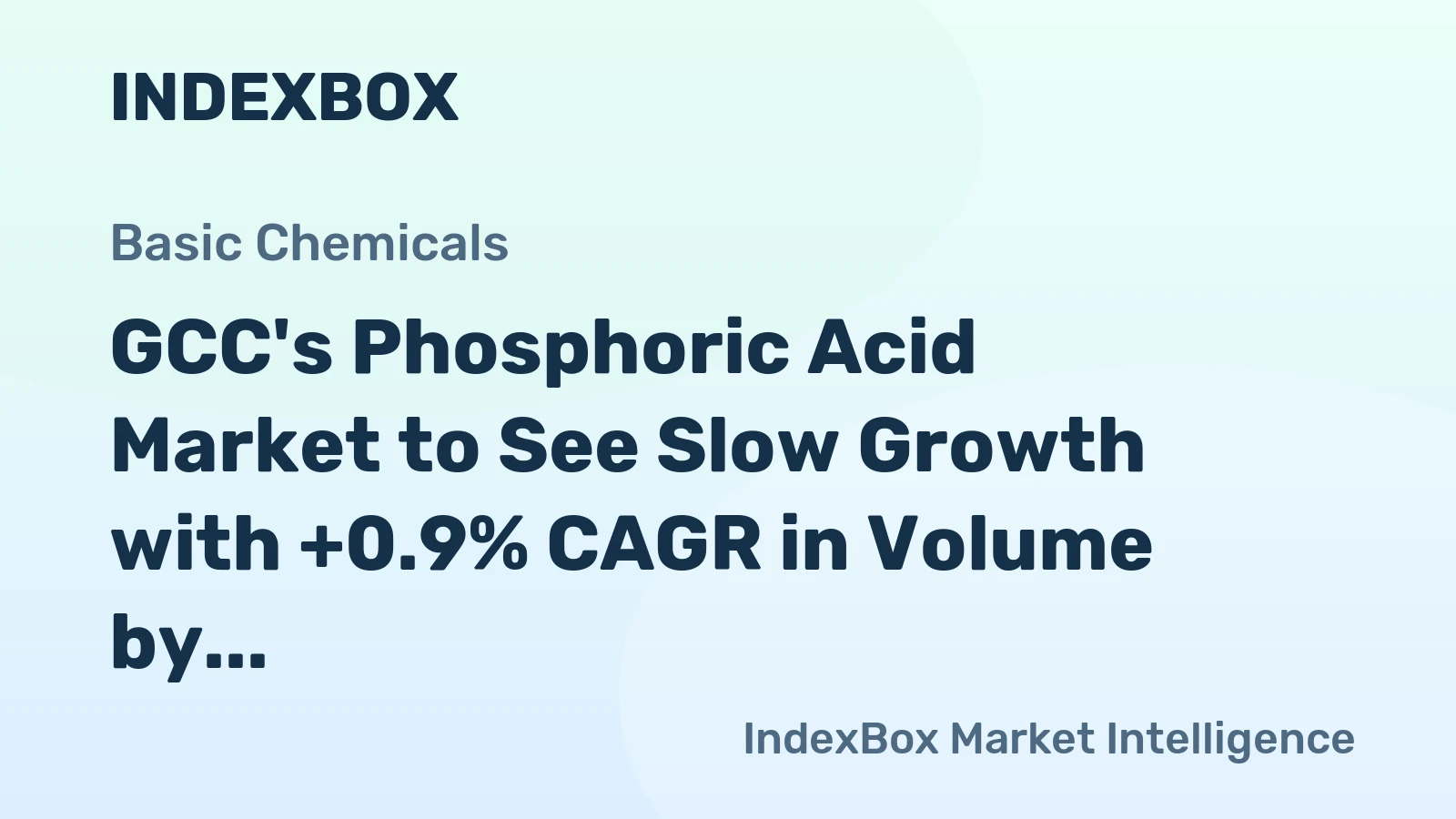GCC's Phosphoric Acid Market to See Slow Growth with +0.9% CAGR in Volume by 2035