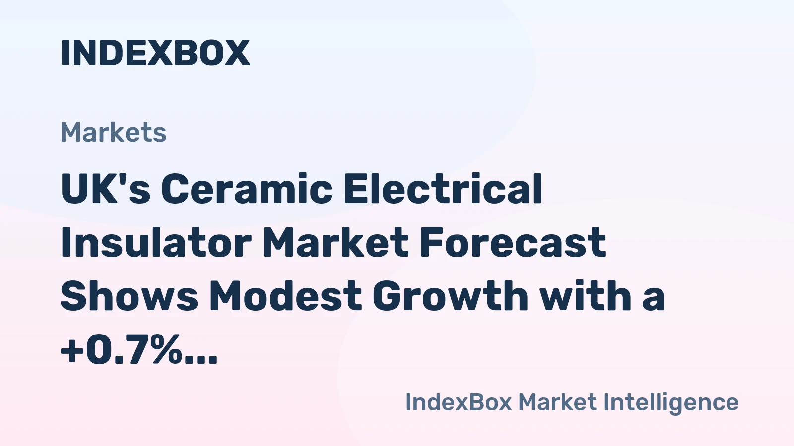 UK's Ceramic Electrical Insulator Market Forecast Shows Modest Growth with a +0.7% CAGR in Value
