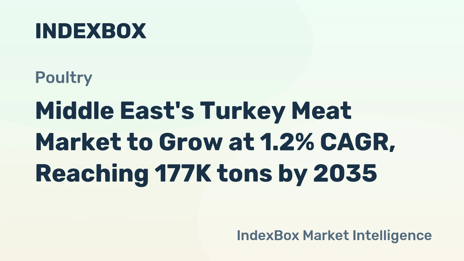 Middle East's Turkey Meat Market to Grow at 1.2% CAGR, Reaching 177K tons by 2035