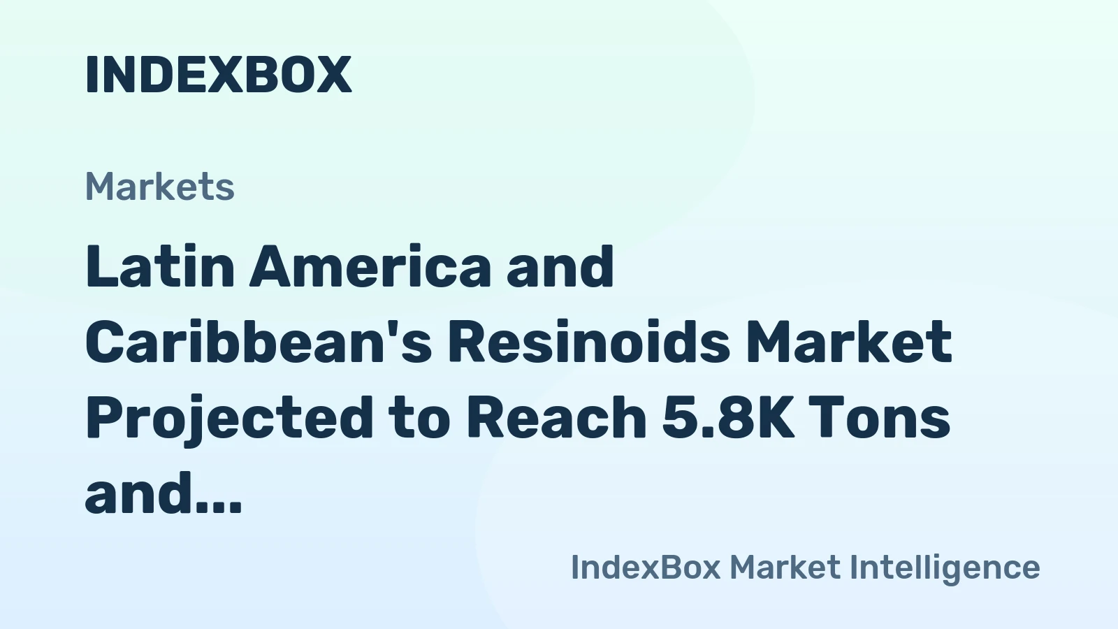 Latin America and Caribbean's Resinoids Market Projected to Reach 5.8K Tons and $116M by 2035