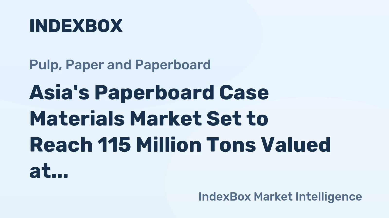 Asia's Paperboard Case Materials Market Set to Reach 115 Million Tons Valued at $78.5 Billion by 2035