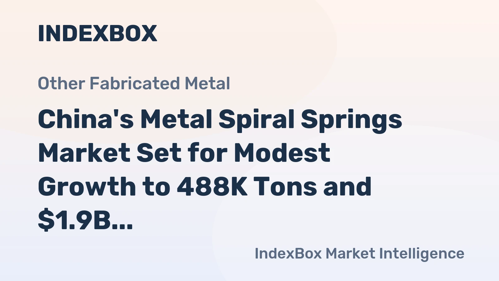 China's Metal Spiral Springs Market Set for Modest Growth to 488K Tons and $1.9B by 2035