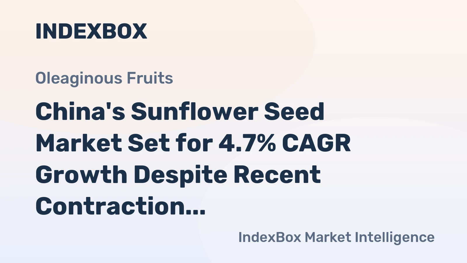 China's Sunflower Seed Market Set for 4.7% CAGR Growth Despite Recent Contraction