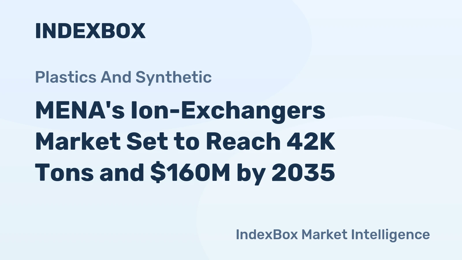 MENA's Ion-Exchangers Market Set to Reach 42K Tons and $160M by 2035