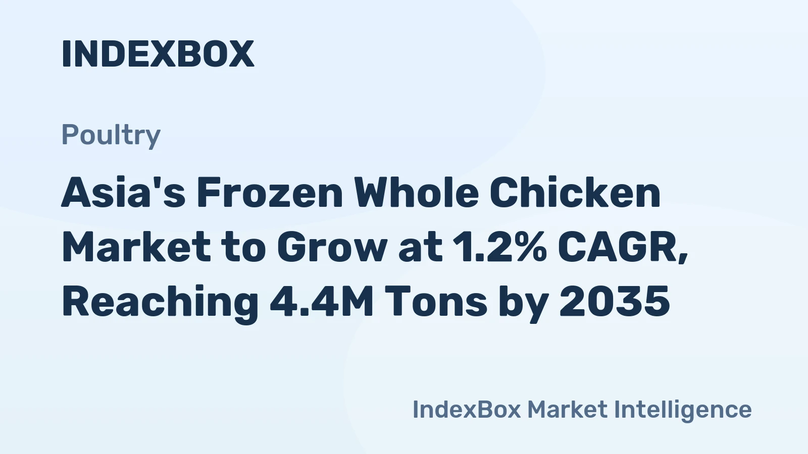 Asia's Frozen Whole Chicken Market to Grow at 1.2% CAGR, Reaching 4.4M Tons by 2035
