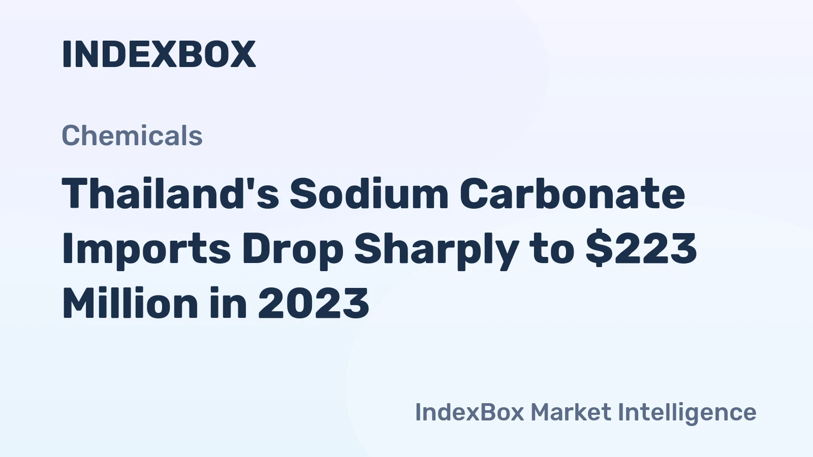 Thailand's Sodium Carbonate Imports Drop Sharply to $223 Million in 2023