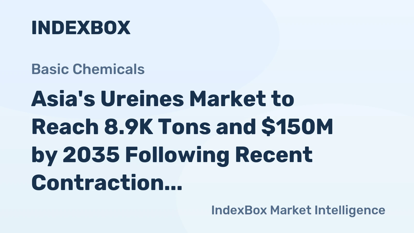 Asia's Ureines Market to Reach 8.9K Tons and $150M by 2035 Following Recent Contraction
