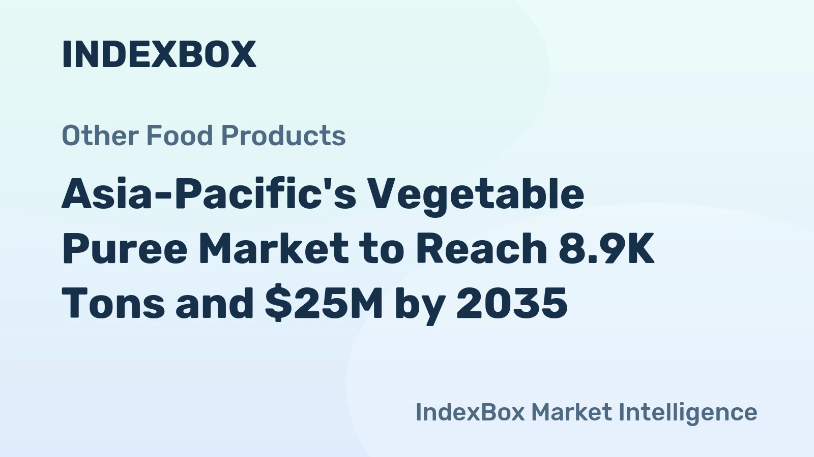 Asia-Pacific's Vegetable Puree Market to Reach 8.9K Tons and $25M by 2035