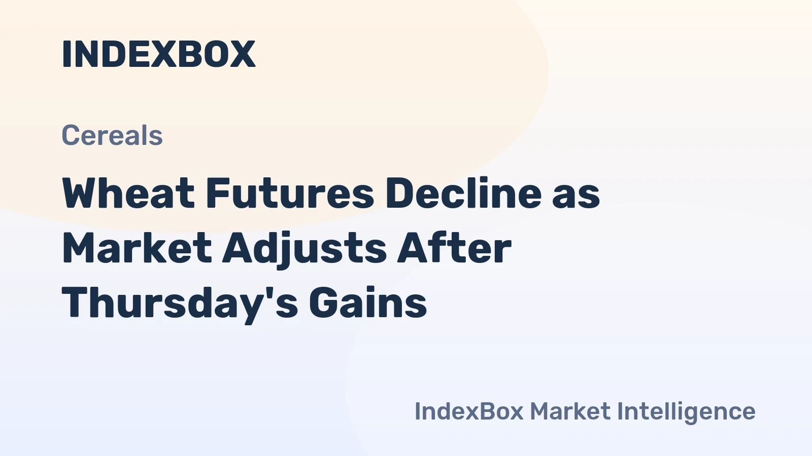 Wheat Futures Decline as Market Adjusts After Thursday's Gains