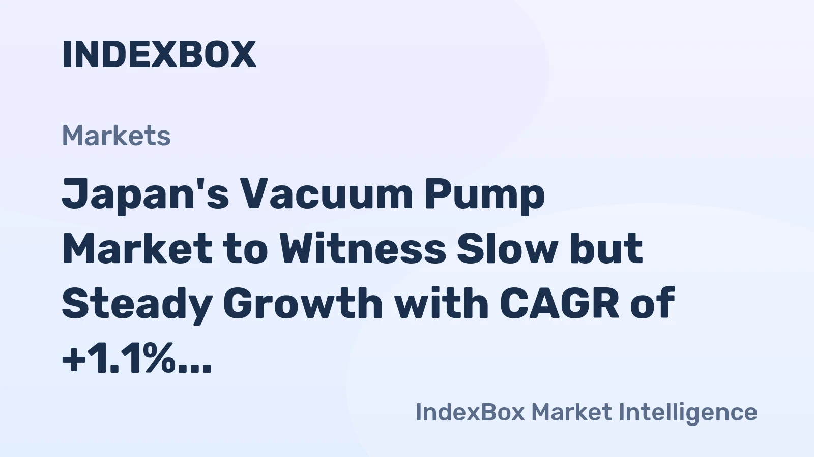 Japan's Vacuum Pump Market to Witness Slow but Steady Growth with CAGR of +1.1% from 2024 to 2035