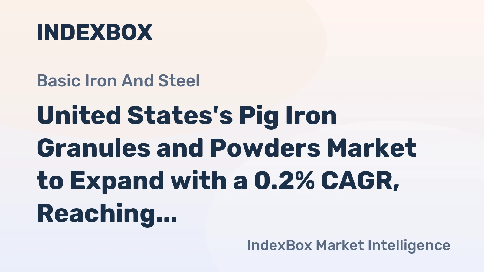 United States's Pig Iron Granules and Powders Market to Expand with a 0.2% CAGR, Reaching $3.9B by 2035
