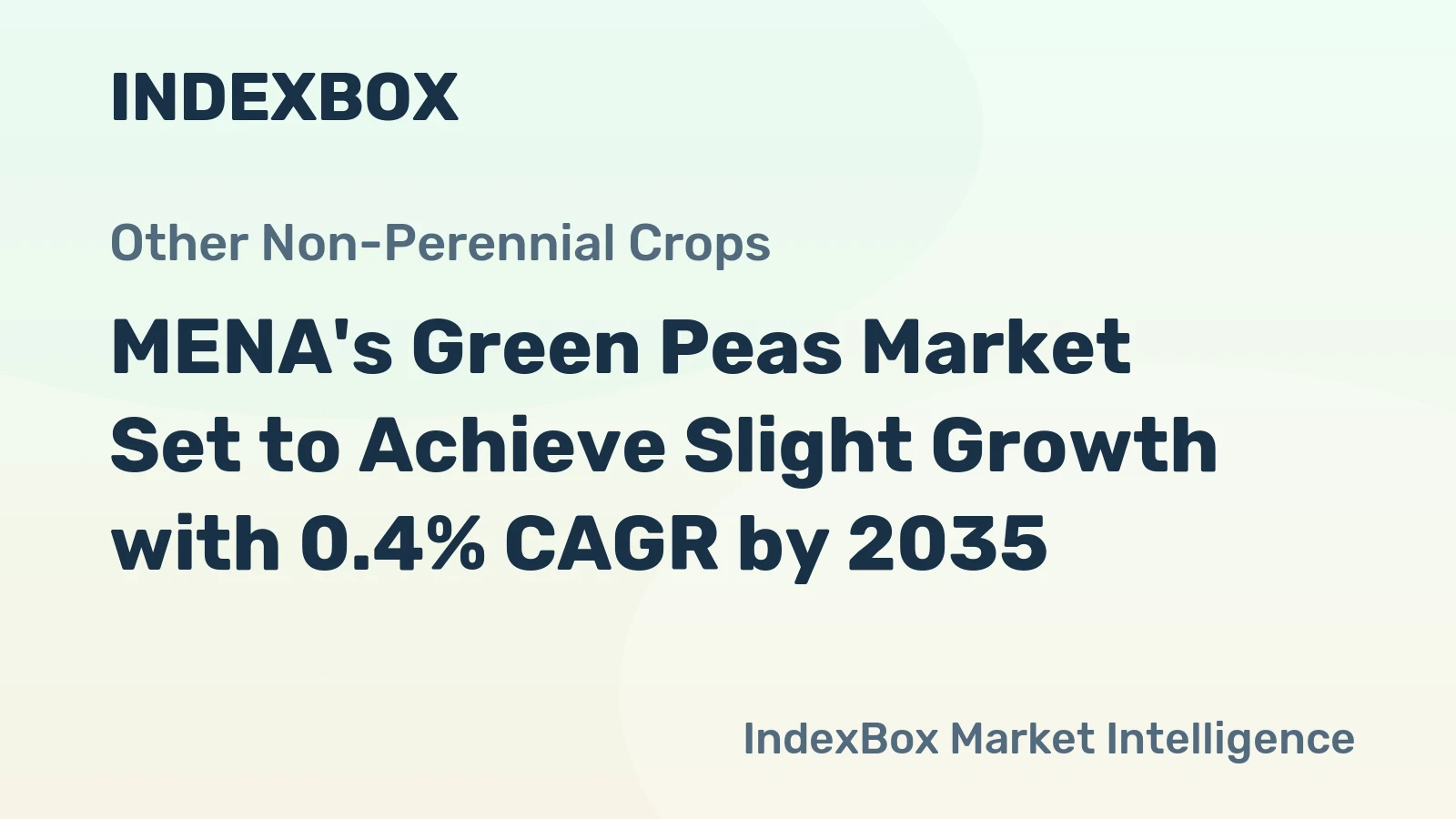 MENA's Green Peas Market Set to Achieve Slight Growth with 0.4% CAGR by 2035