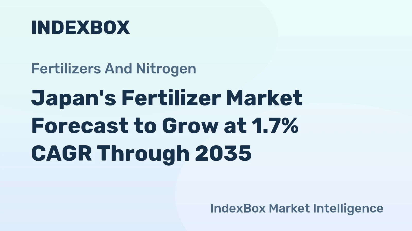 Japan's Fertilizer Market Forecast to Grow at 1.7% CAGR Through 2035