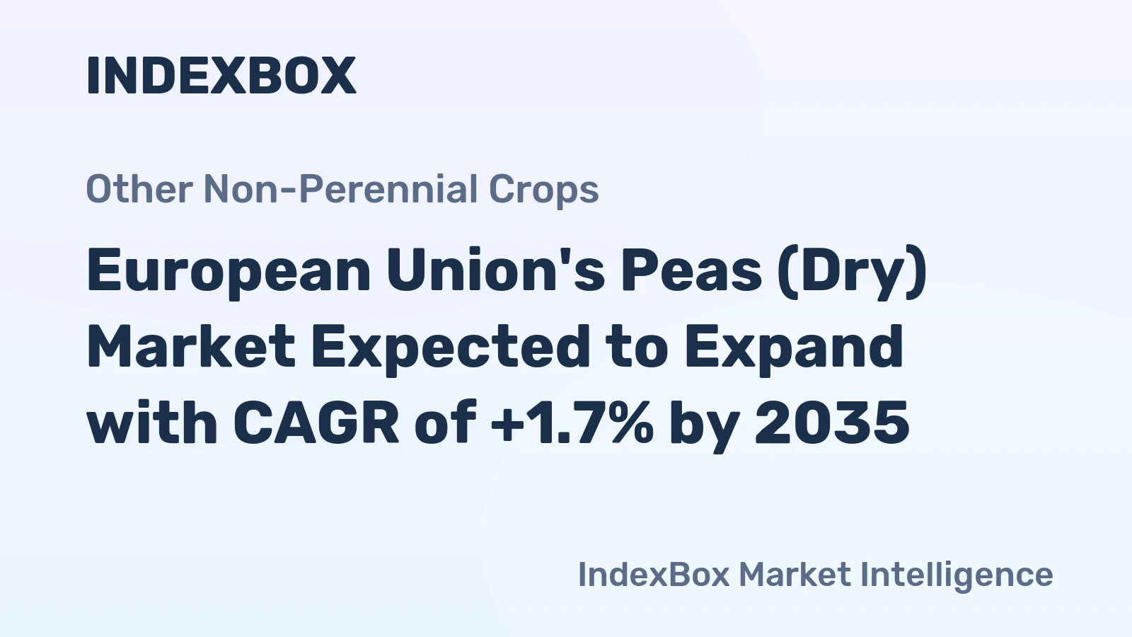 European Union's Peas (Dry) Market Expected to Expand with CAGR of +1.7% by 2035