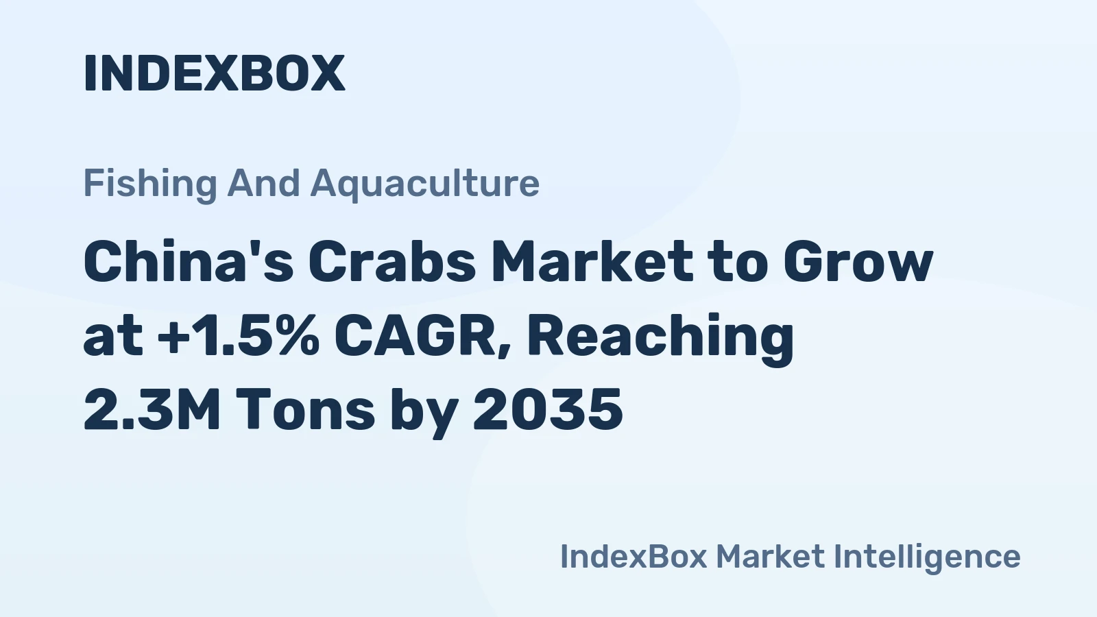 China's Crabs Market to Grow at +1.5% CAGR, Reaching 2.3M Tons by 2035