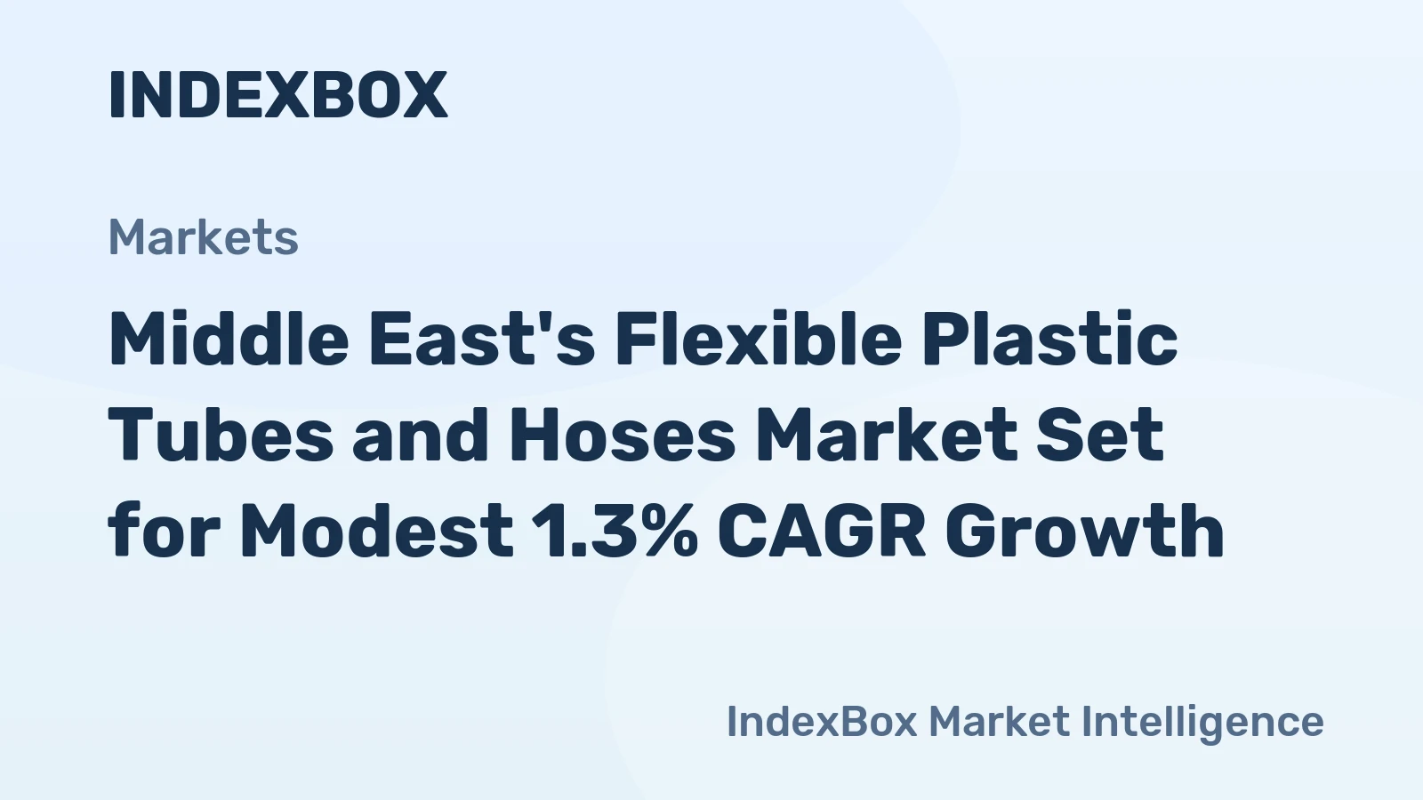 Middle East's Flexible Plastic Tubes and Hoses Market Set for Modest 1.3% CAGR Growth