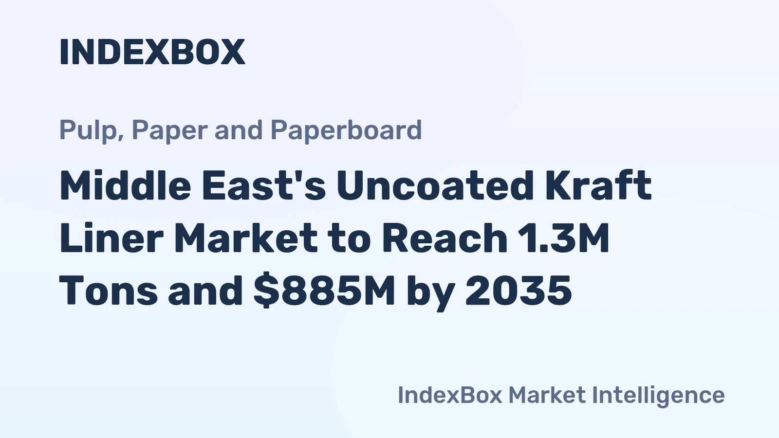 Middle East's Uncoated Kraft Liner Market to Reach 1.3M Tons and $885M by 2035