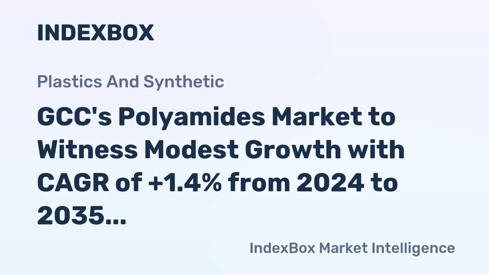 GCC's Polyamides Market to Witness Modest Growth with CAGR of +1.4% from 2024 to 2035