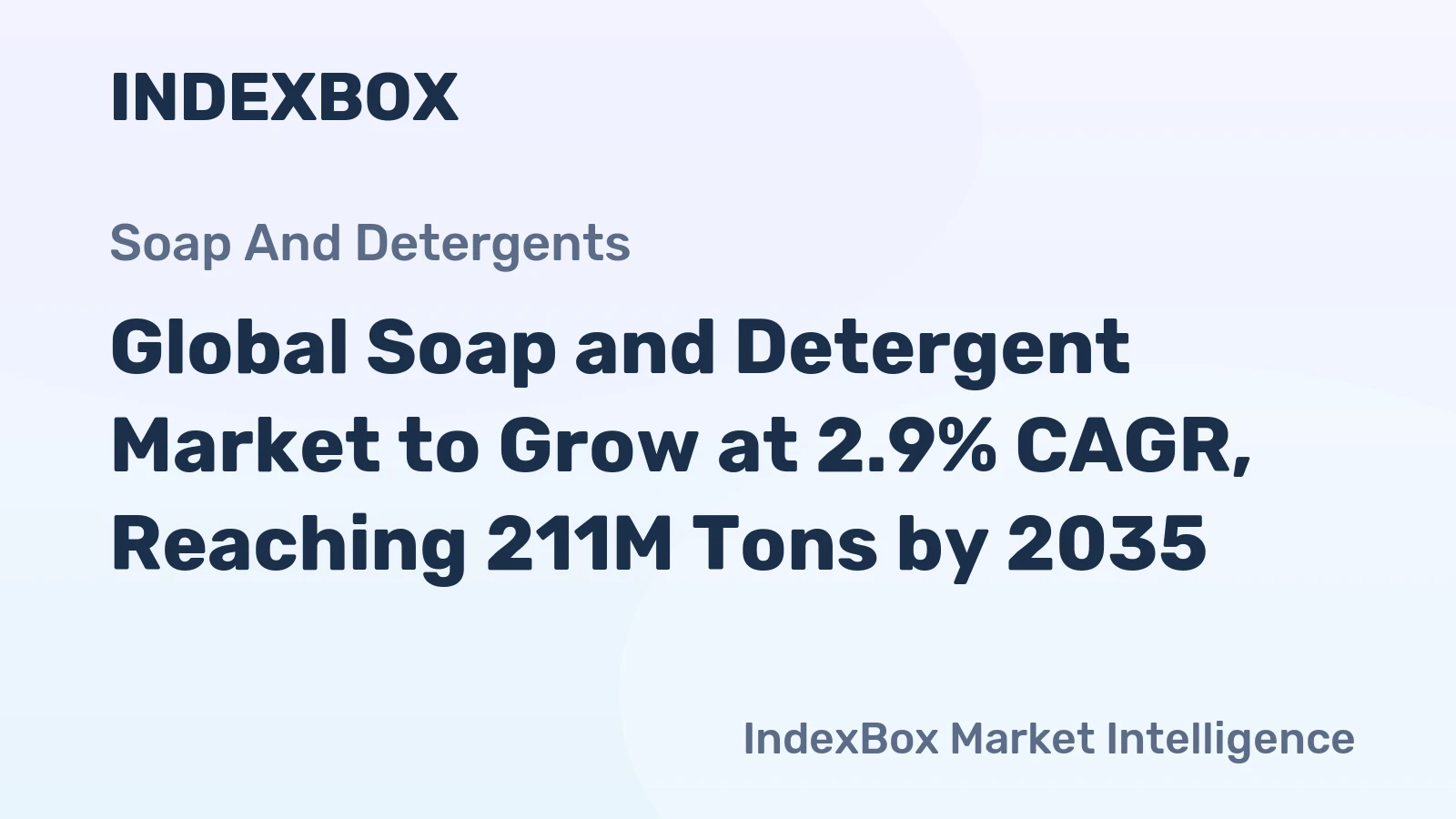 Global Soap and Detergent Market to Grow at 2.9% CAGR, Reaching 211M Tons by 2035