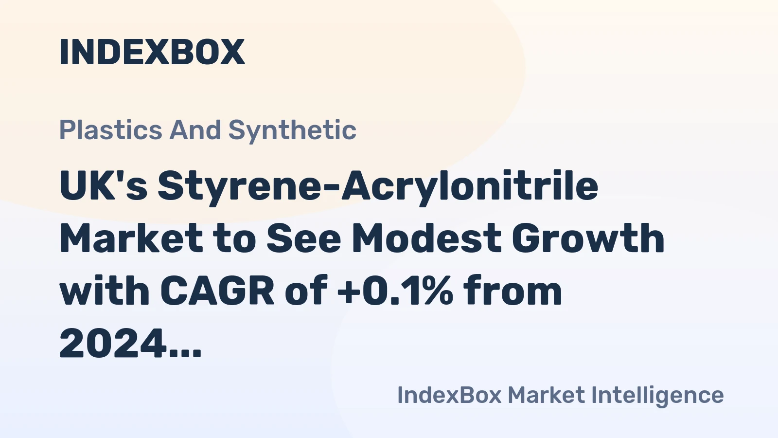 UK's Styrene-Acrylonitrile Market to See Modest Growth with CAGR of +0.1% from 2024 to 2035