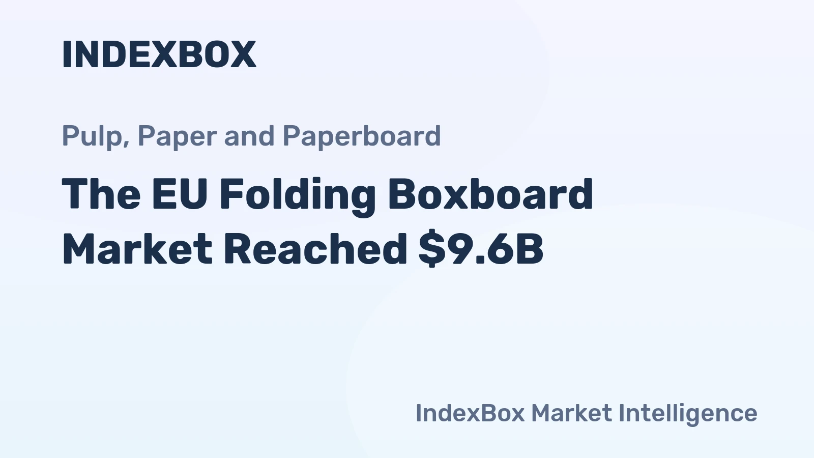 The EU Folding Boxboard Market Reached $9.6B 