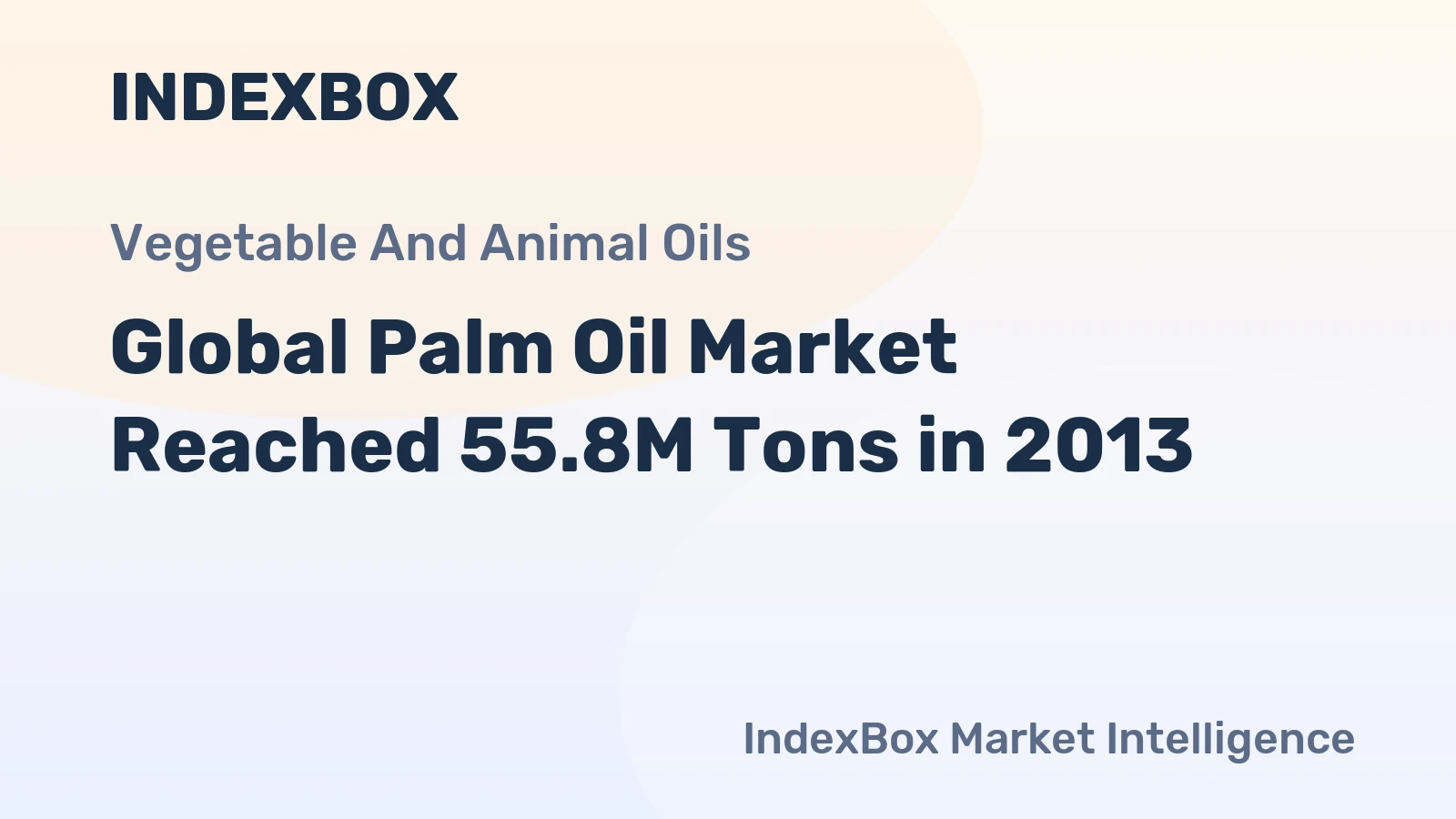 Global Palm Oil Market Reached 55.8M Tons in 2013