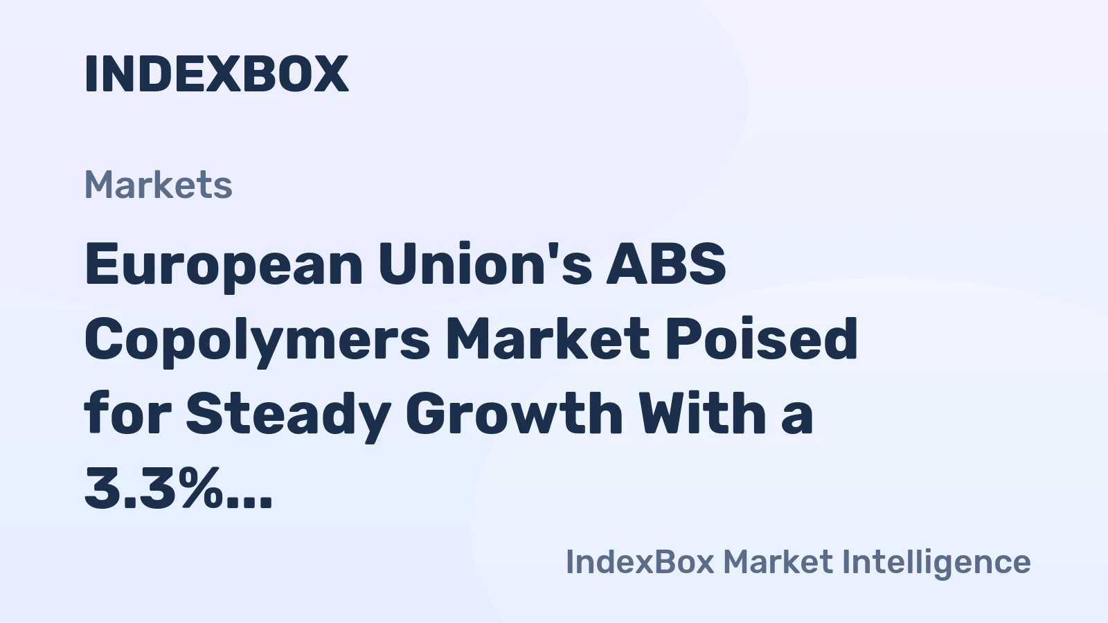 European Union's ABS Copolymers Market Poised for Steady Growth With a 3.3% CAGR in Value Through 2035