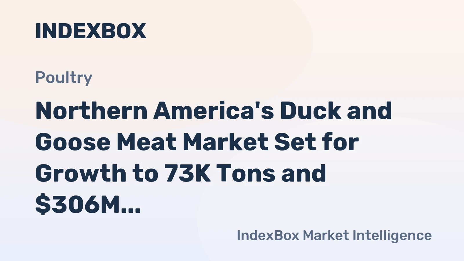 Northern America's Duck and Goose Meat Market Set for Growth to 73K Tons and $306M