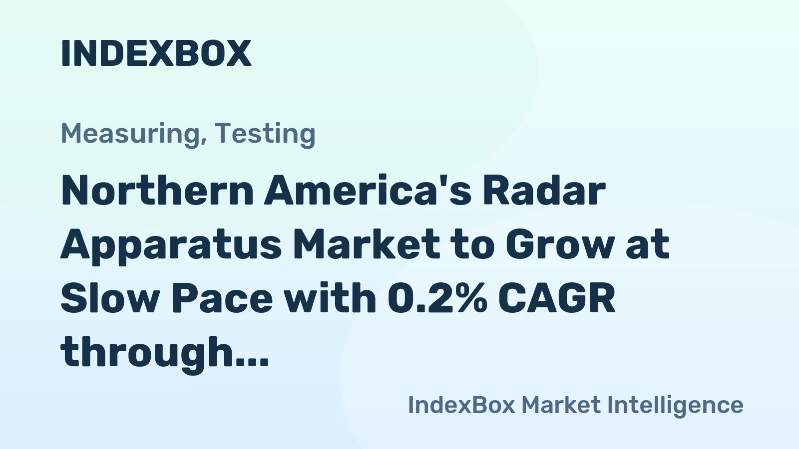 Northern America's Radar Apparatus Market to Grow at Slow Pace with 0.2% CAGR through 2035, Reaching $8.4B in Value