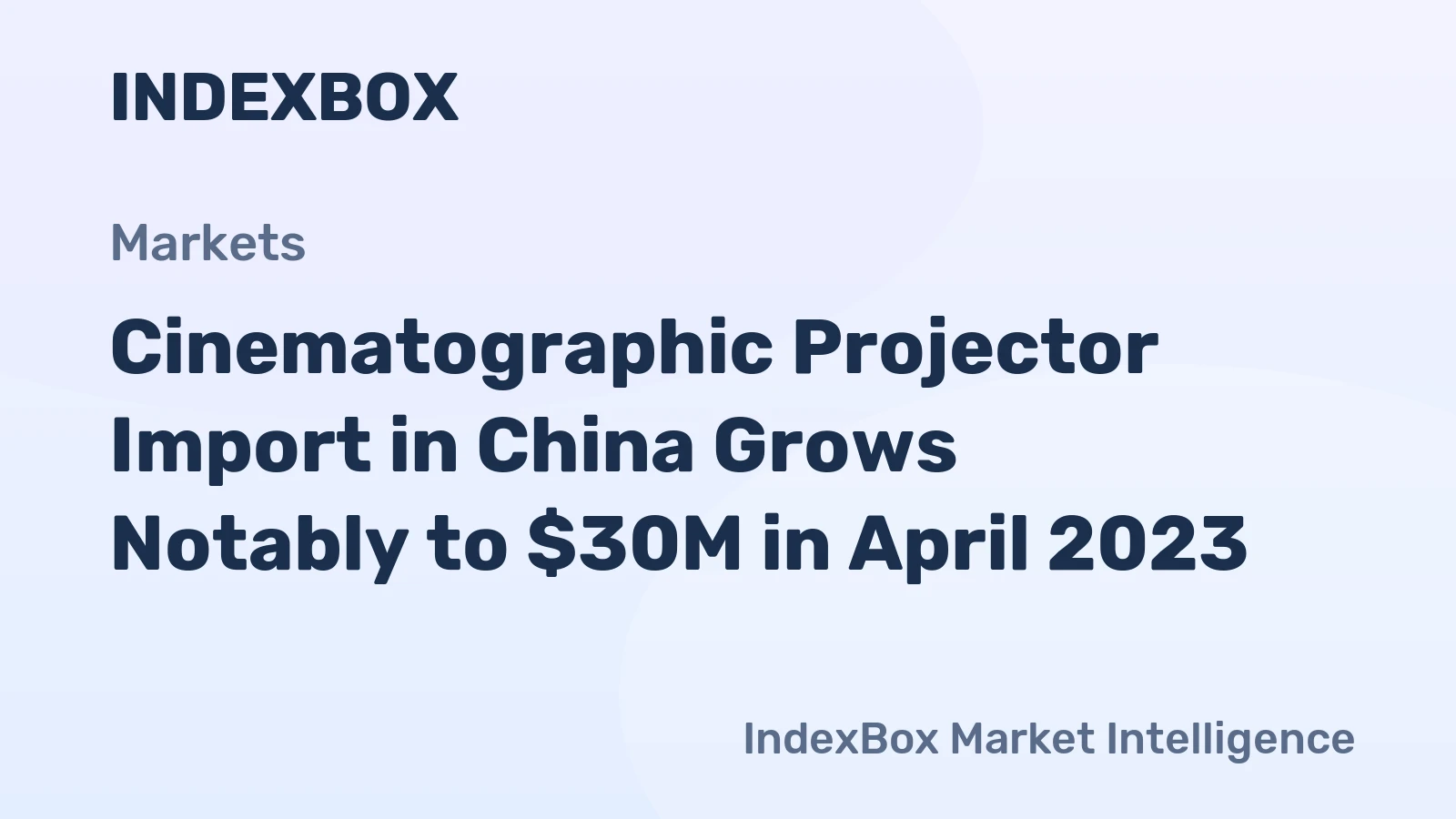 Cinematographic Projector Import in China Grows Notably to $30M in April 2023