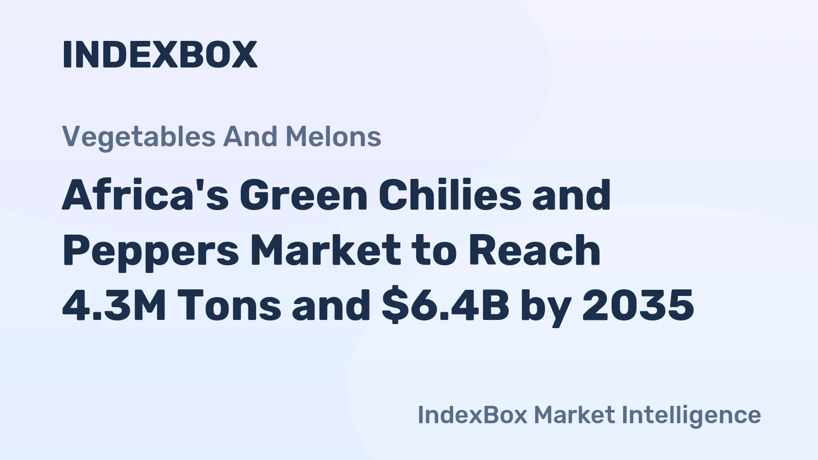 Africa's Green Chilies and Peppers Market to Reach 4.3M Tons and $6.4B by 2035