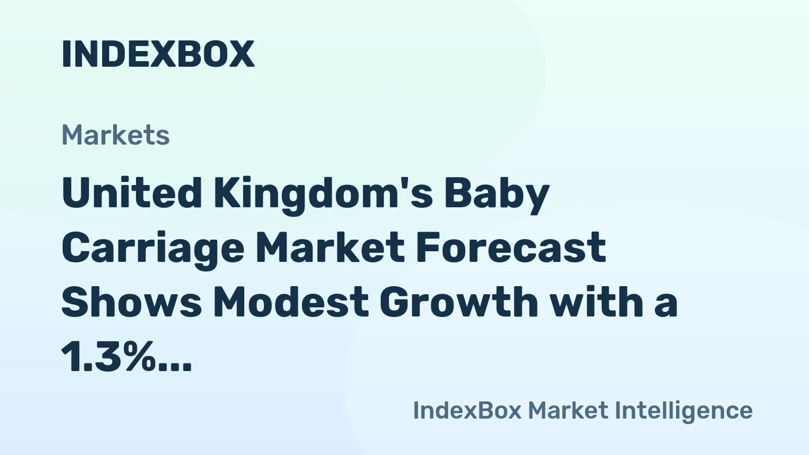 United Kingdom's Baby Carriage Market Forecast Shows Modest Growth with a 1.3% CAGR in Value