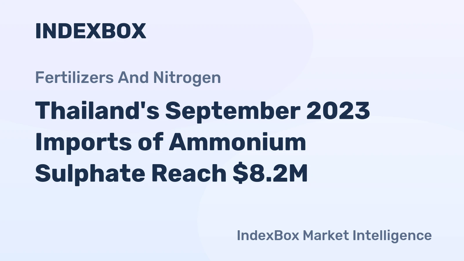 Thailand's September 2023 Imports of Ammonium Sulphate Reach $8.2M