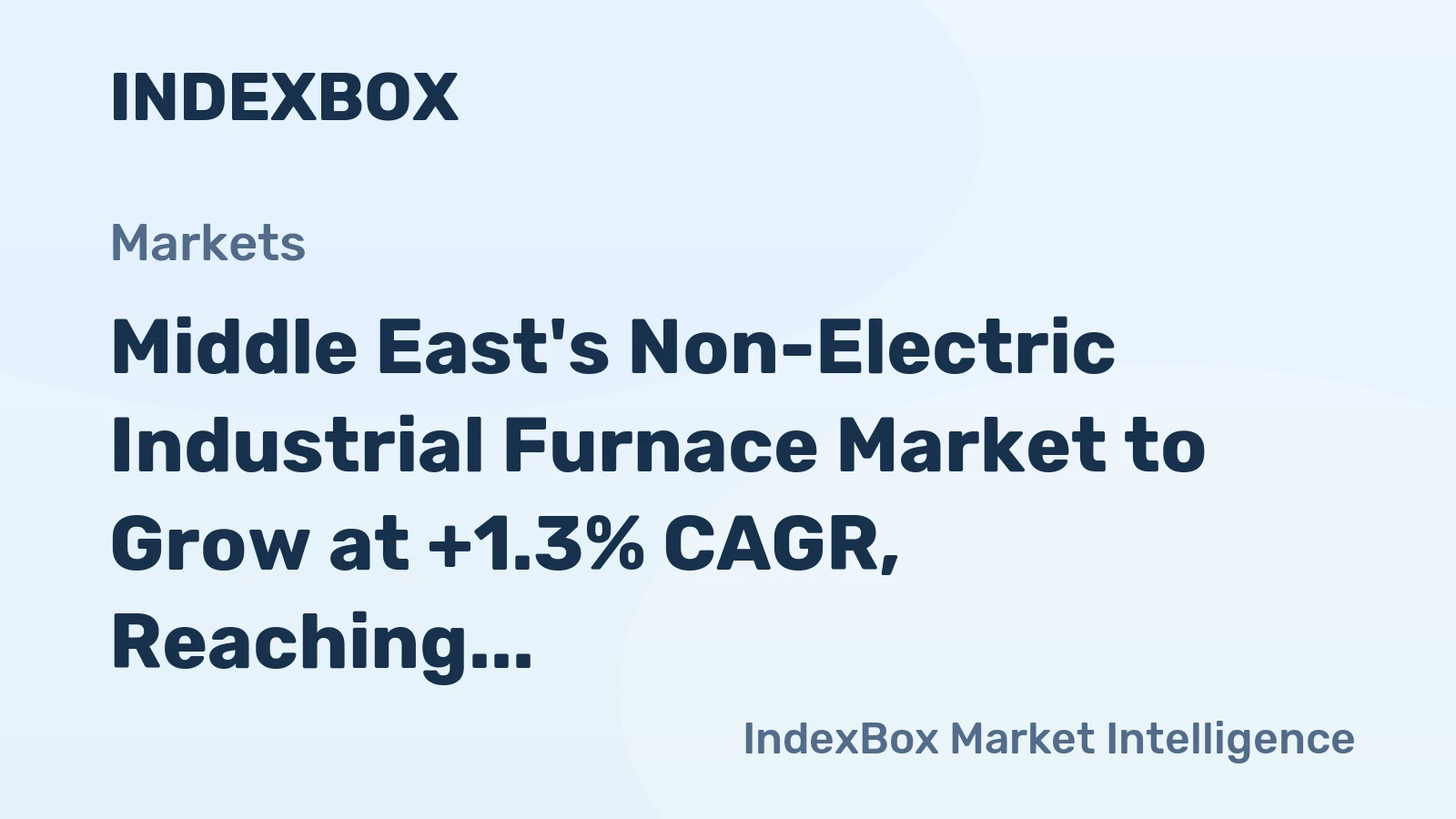 Middle East's Non-Electric Industrial Furnace Market to Grow at +1.3% CAGR, Reaching 163K Units by 2035