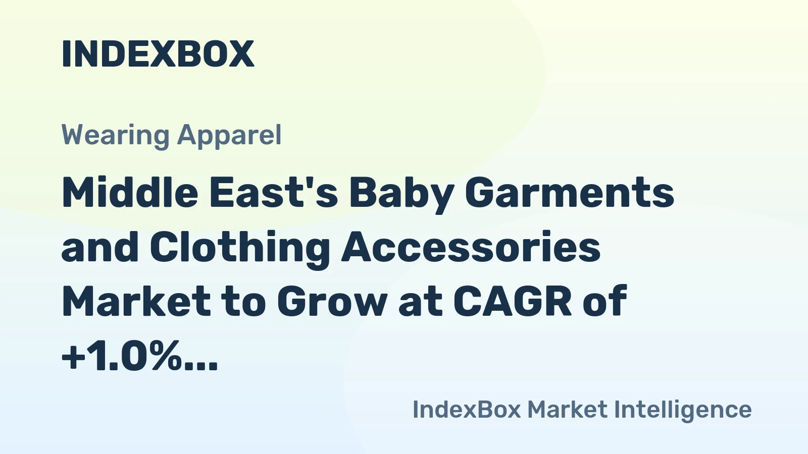 Middle East's Baby Garments and Clothing Accessories Market to Grow at CAGR of +1.0% Over Next Decade