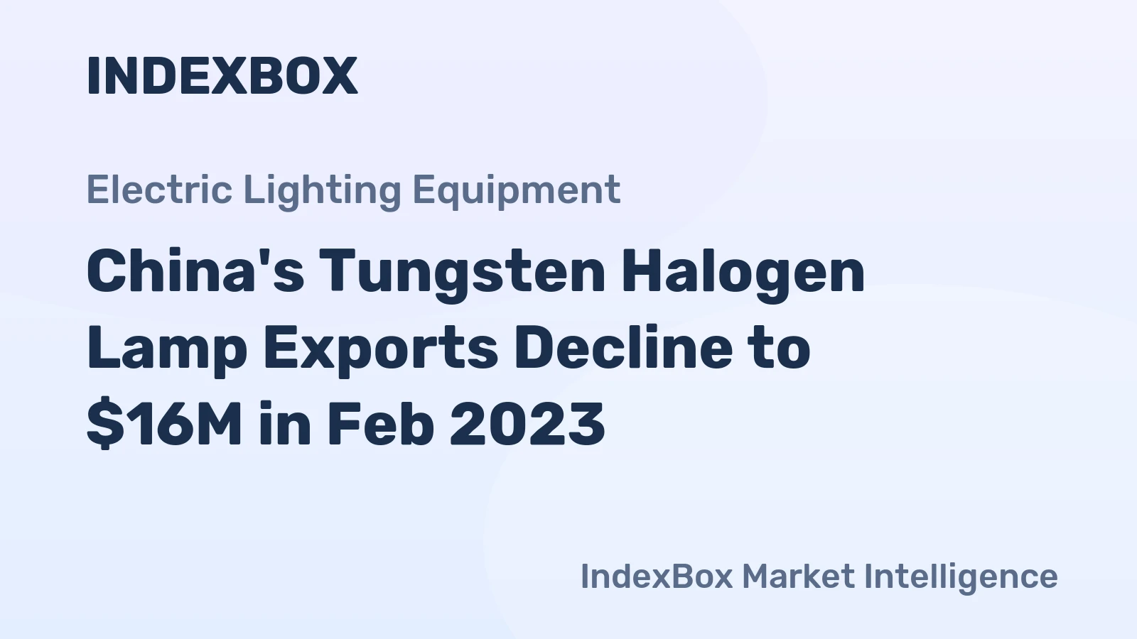 China's Tungsten Halogen Lamp Exports Decline to $16M in Feb 2023