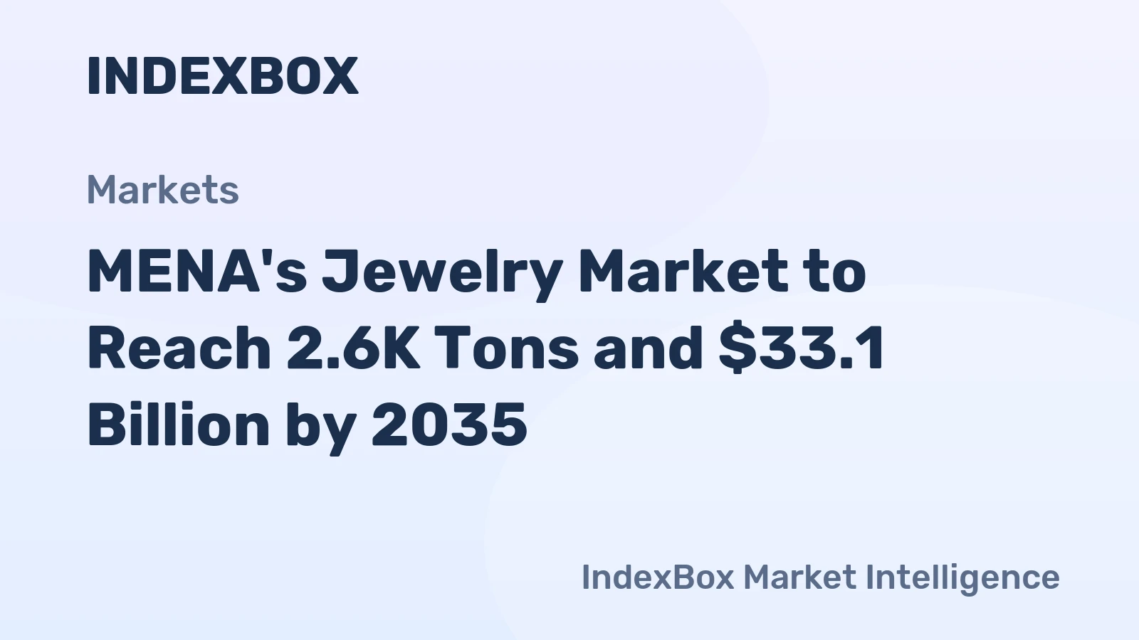 MENA's Jewelry Market to Reach 2.6K Tons and $33.1 Billion by 2035