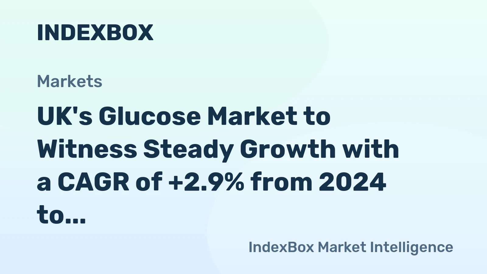 UK's Glucose Market to Witness Steady Growth with a CAGR of +2.9% from 2024 to 2035