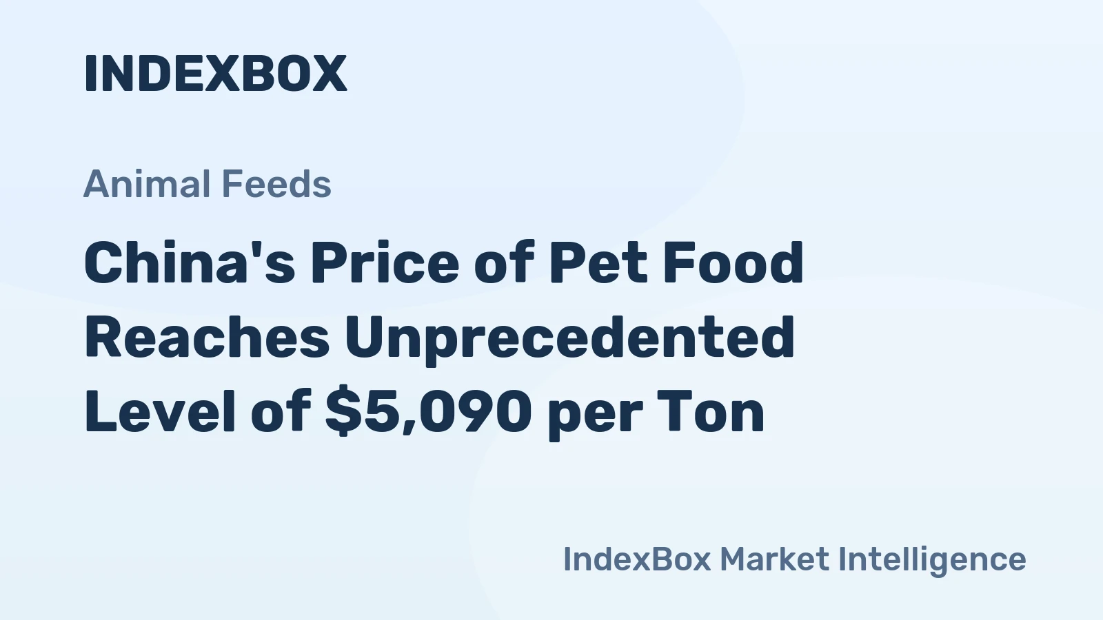 China's Price of Pet Food Reaches Unprecedented Level of $5,090 per Ton