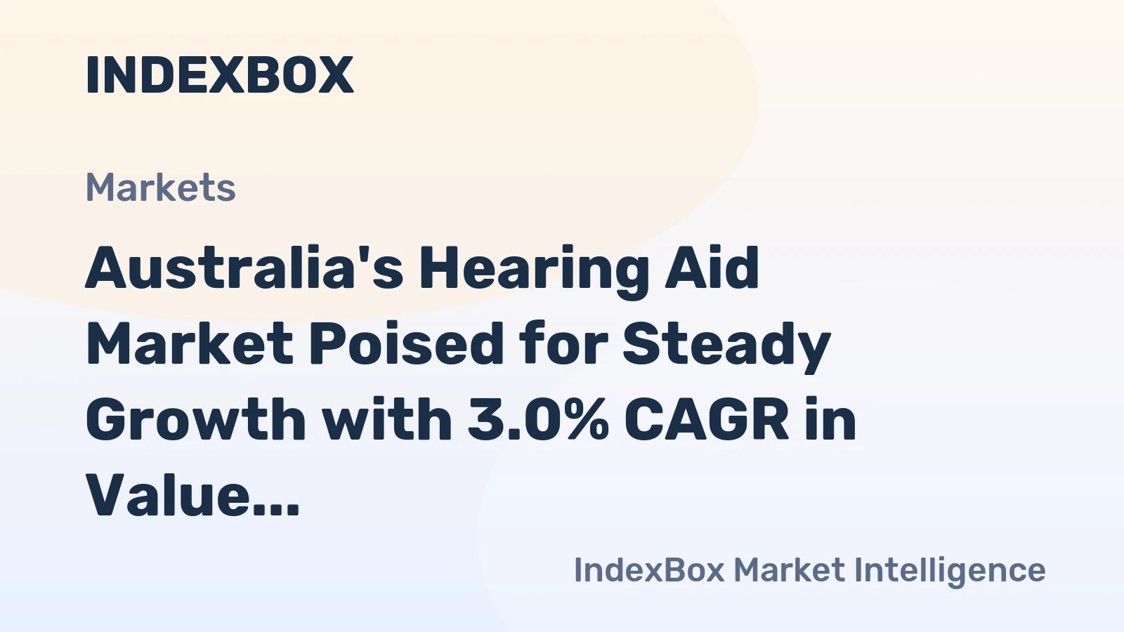 Australia's Hearing Aid Market Poised for Steady Growth with 3.0% CAGR in Value