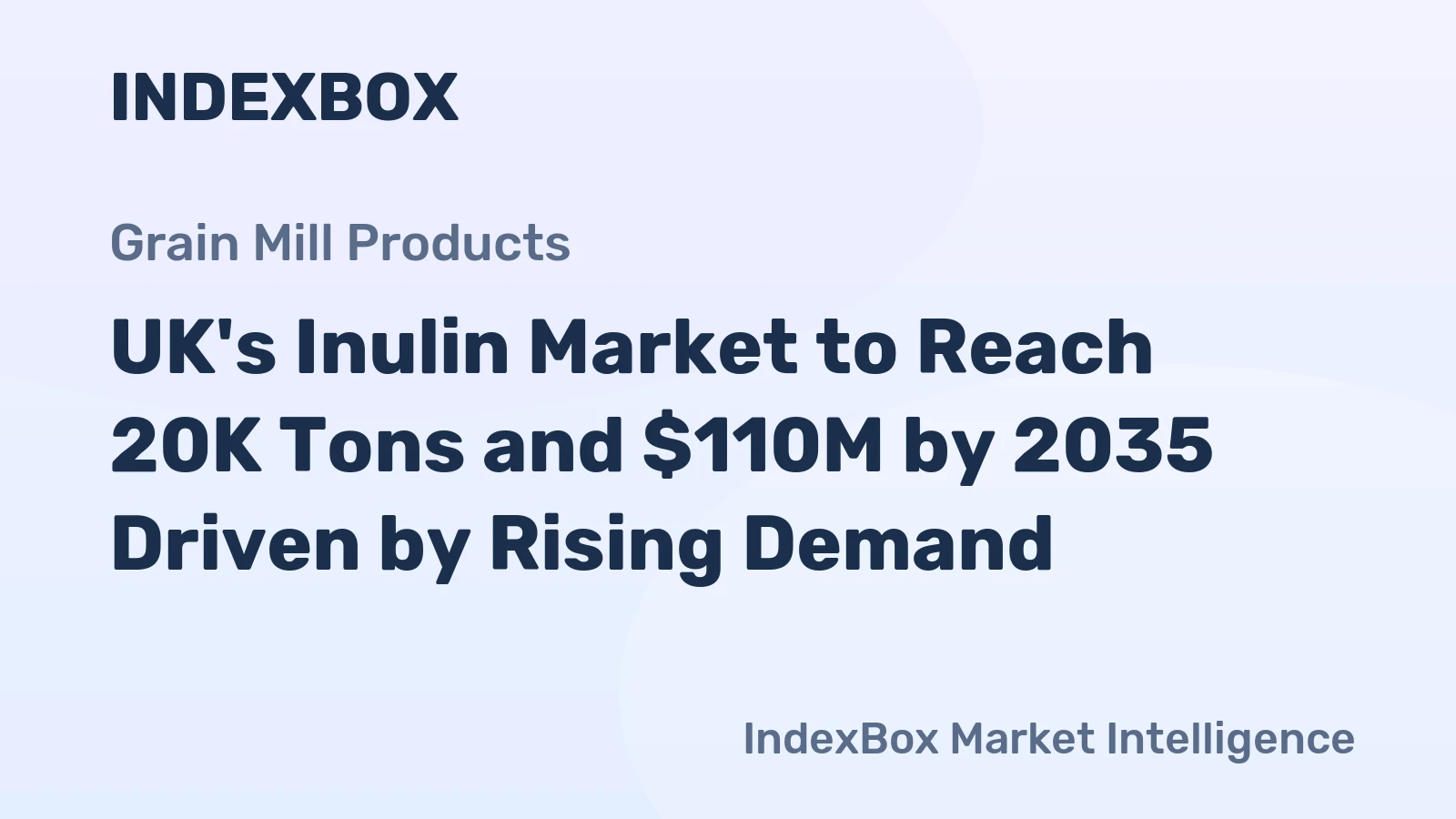 UK's Inulin Market to Reach 20K Tons and $110M by 2035 Driven by Rising Demand
