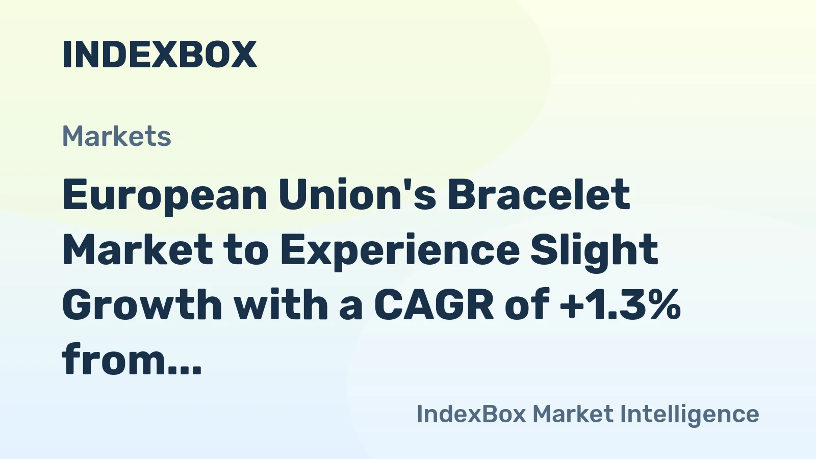 European Union's Bracelet Market to Experience Slight Growth with a CAGR of +1.3% from 2024-2035