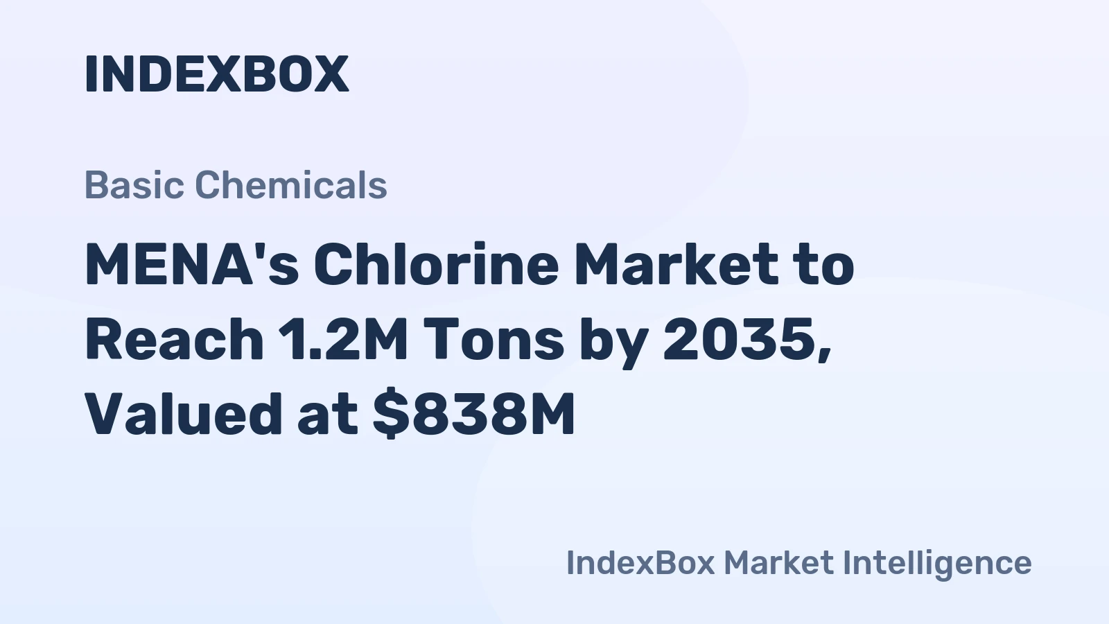 MENA's Chlorine Market to Reach 1.2M Tons by 2035, Valued at $838M
