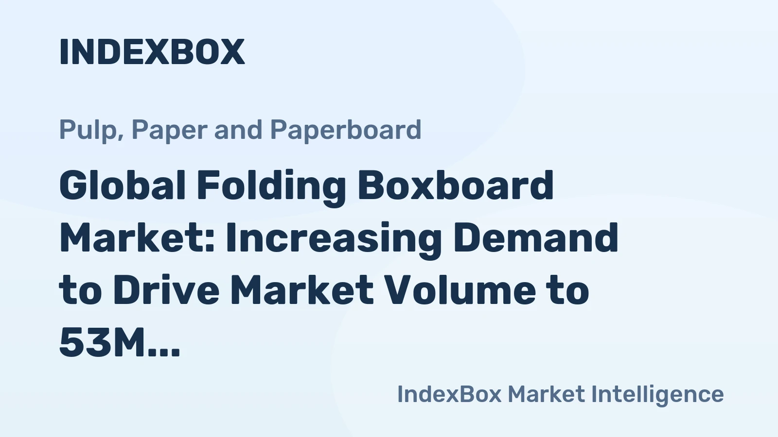 Global Folding Boxboard Market: Increasing Demand to Drive Market Volume to 53M Tons by 2035, Valued at $71.6B